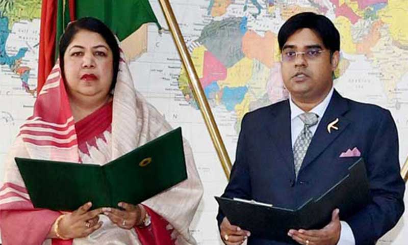 Saad Ershad takes oath as lawmaker