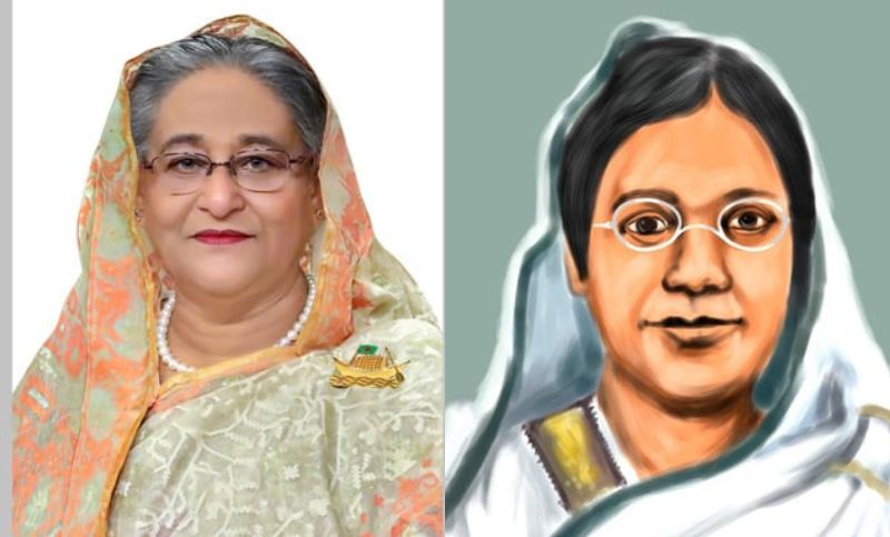 PM hands over Begum Rokeya Padak to five women