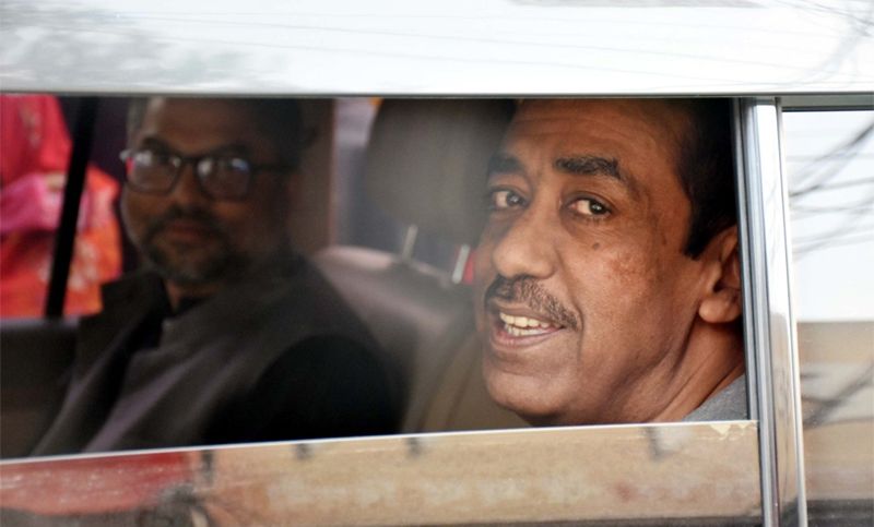 Shamim Osman witnesses BNP procession sitting in car