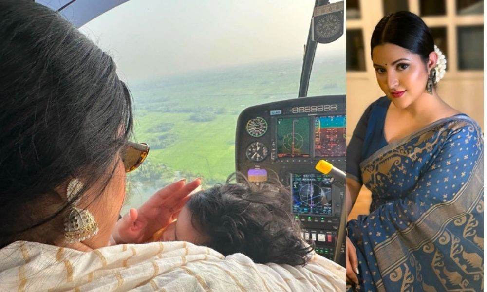 Pori Moni visits her maternal house with her son for the first time