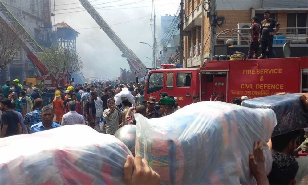 Bangabazar fire under control: Fire Service