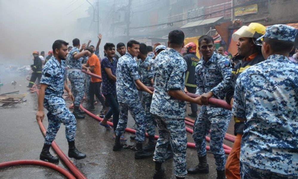 BAF takes commendable action for extinguishing Bangabazar fire